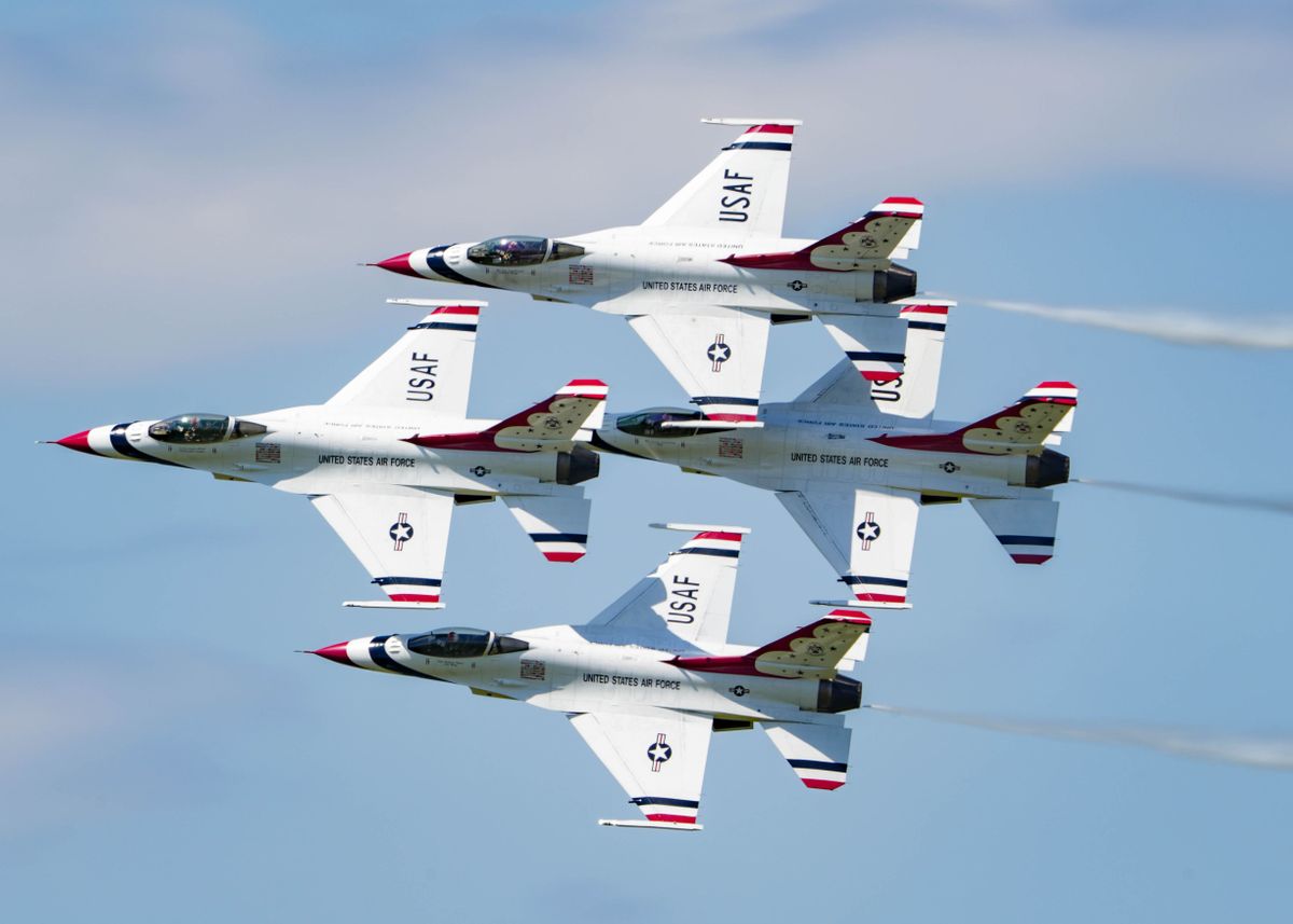 'USAF Thunderbirds' Poster, picture, metal print, paint by Conceptual ...