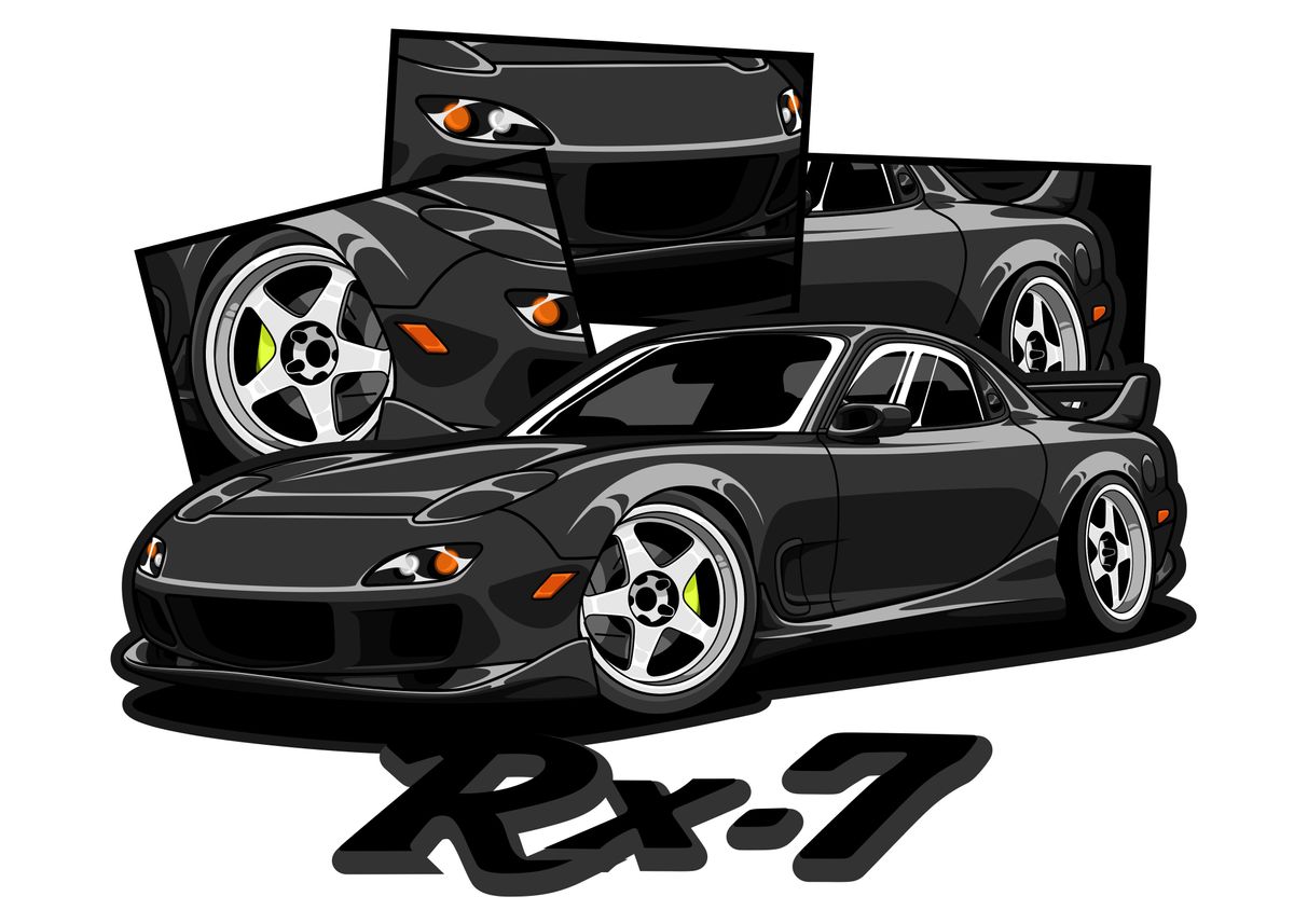 'Mazda RX7 FD3S ' Poster by Heru Kurniawan | Displate