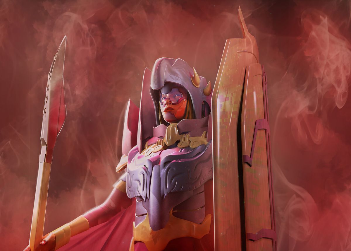 'WARRIOR WOMAN LEFT' Poster, picture, metal print, paint by Tijs Joos ...