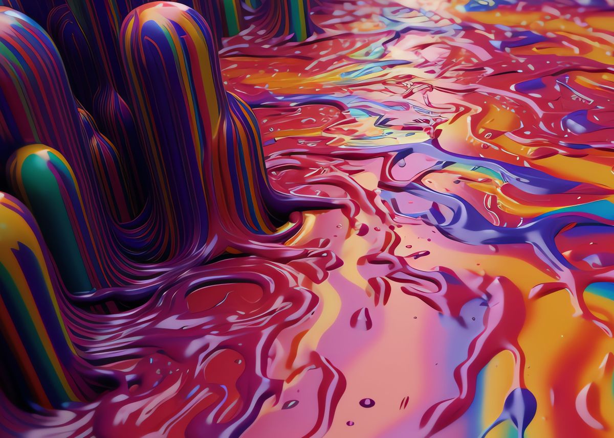 'color imagination' Poster, picture, metal print, paint by Oizy ...