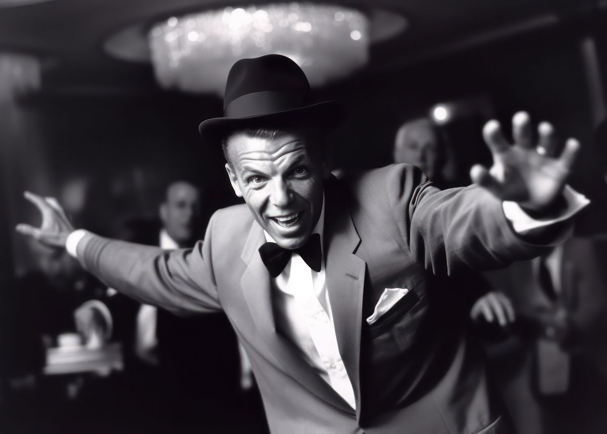 'Vintage Crooner at Piano' Poster by jodotodesign | Displate