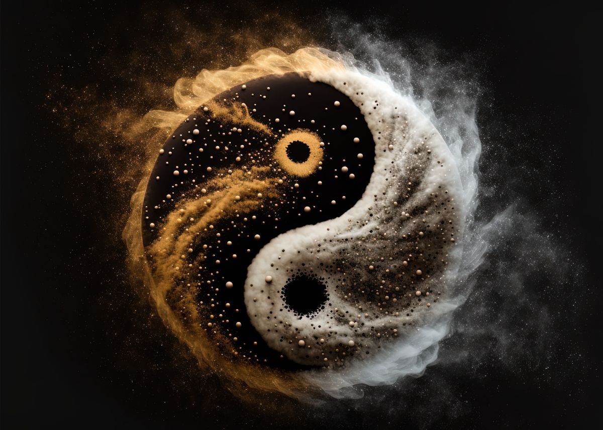 'yin and yang' Poster, picture, metal print, paint by Bailey DHeath ...