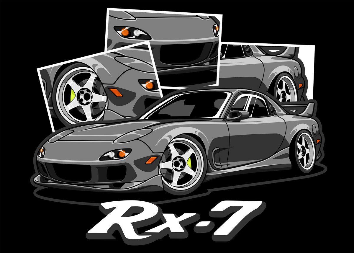 'Mazda RX7 FD3S ' Poster by Heru Kurniawan | Displate