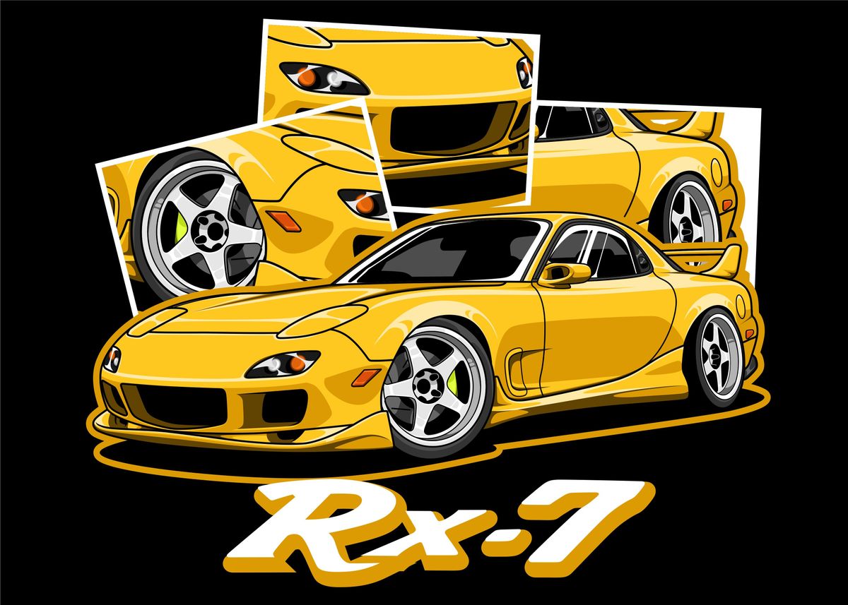 'Mazda RX7 FD3S ' Poster by Heru Kurniawan | Displate
