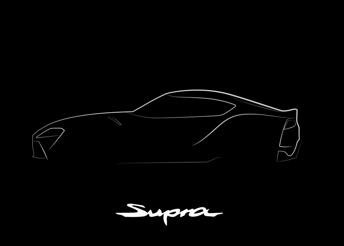 'Toyota Supra MK5' Poster, picture, metal print, paint by Kenan Geraud ...