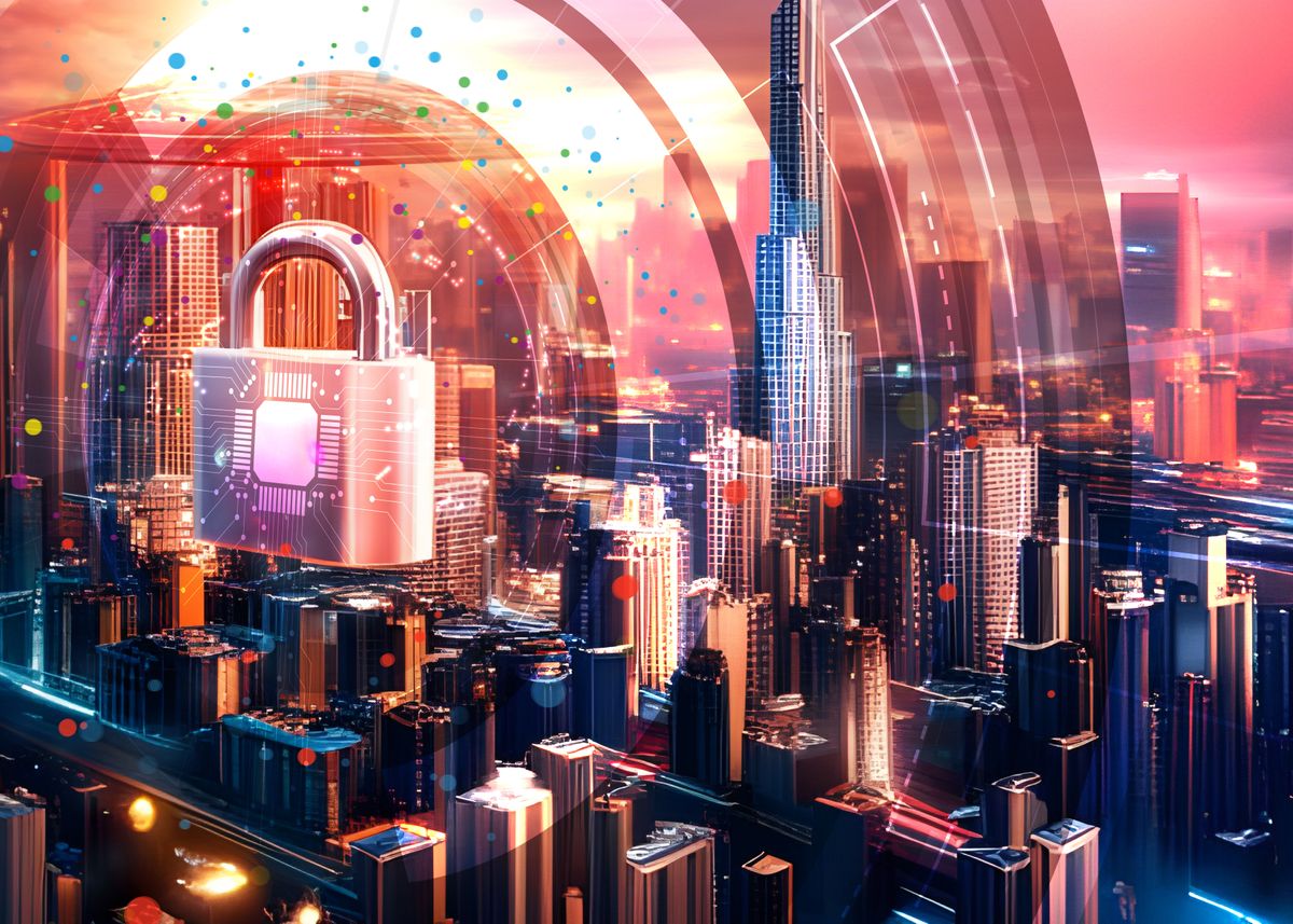 'Cyber security' Poster, picture, metal print, paint by Vs 1489 | Displate