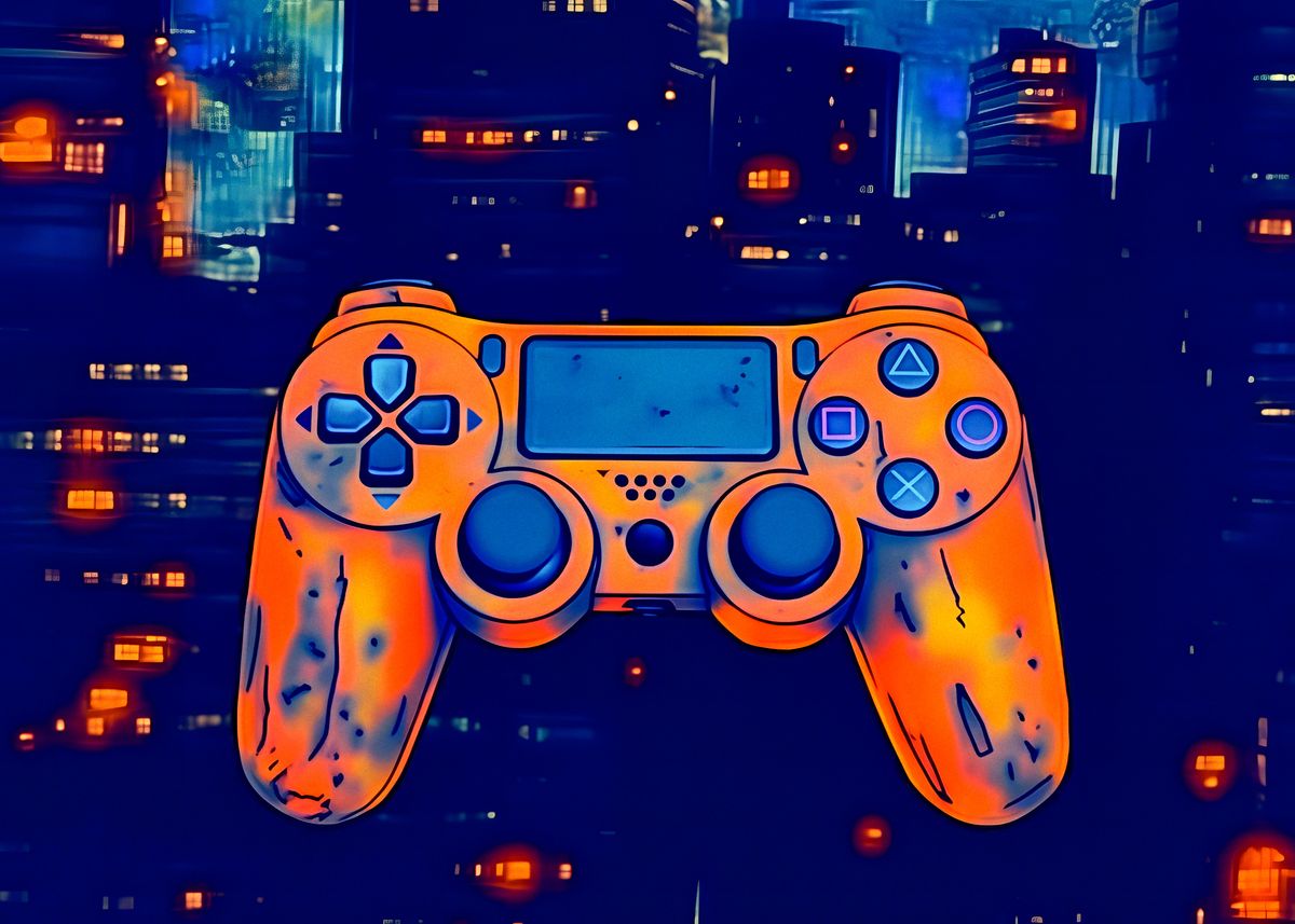 'Gaming Shadows' Poster, picture, metal print, paint by Steel Canvas ...