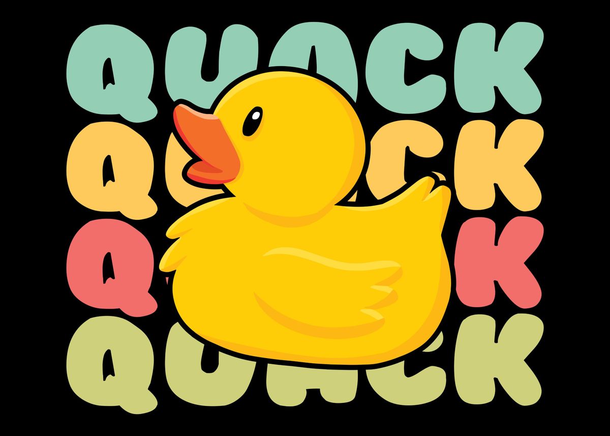 'Quack Duck' Poster, picture, metal print, paint by maxdesign | Displate