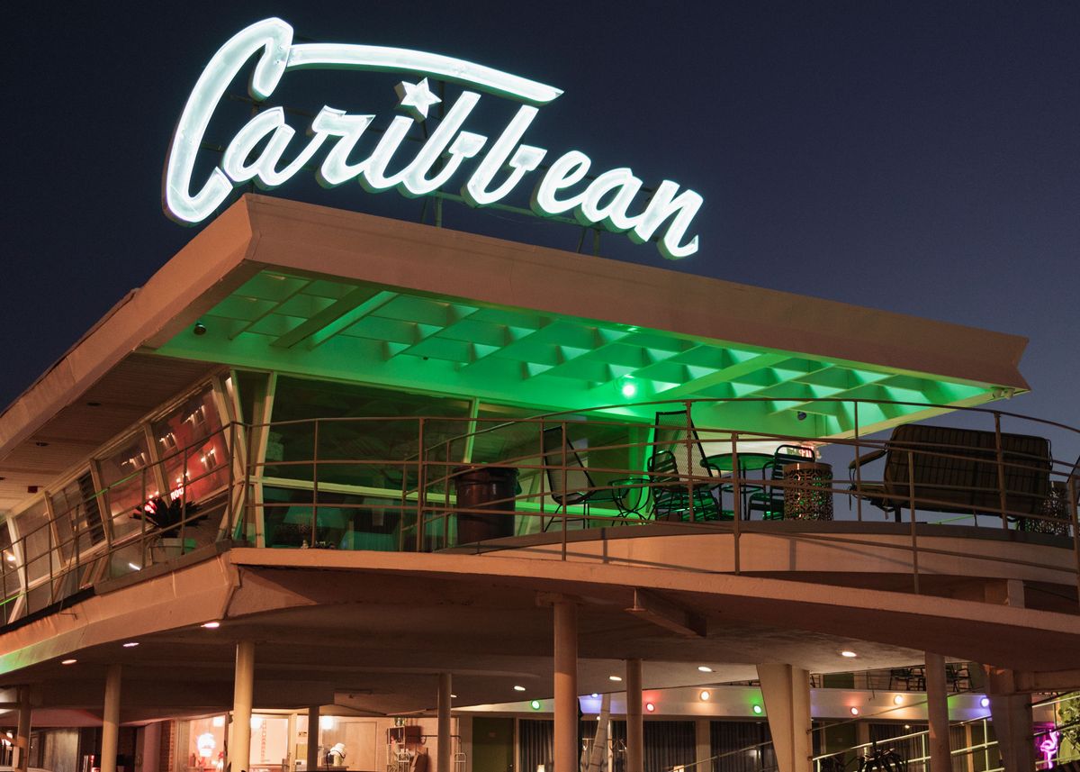 'Retro Hotel' Poster, picture, metal print, paint by Matthew C | Displate