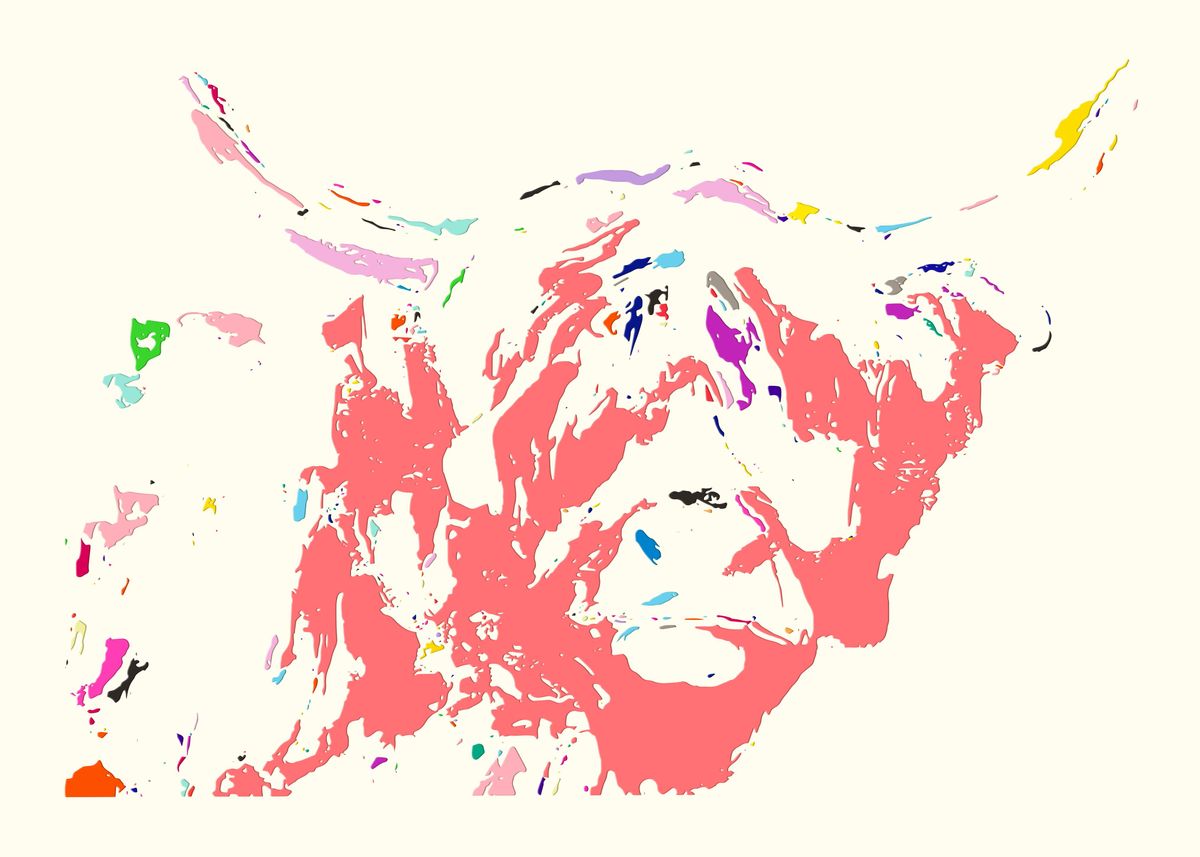 'Moo Donna' Poster, picture, metal print, paint by Dutton Jerrell | Displate