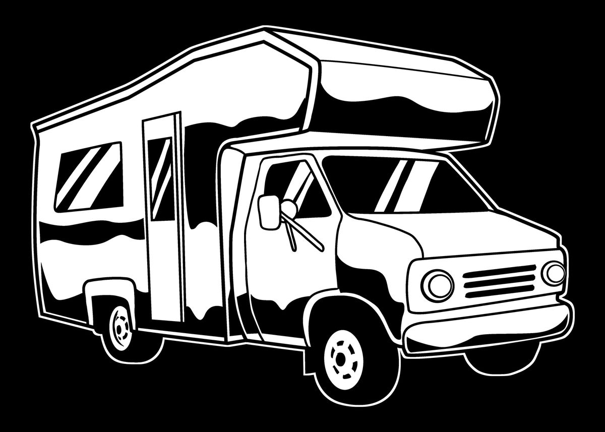 'Rv Camper' Poster, picture, metal print, paint by BobbyBubble | Displate