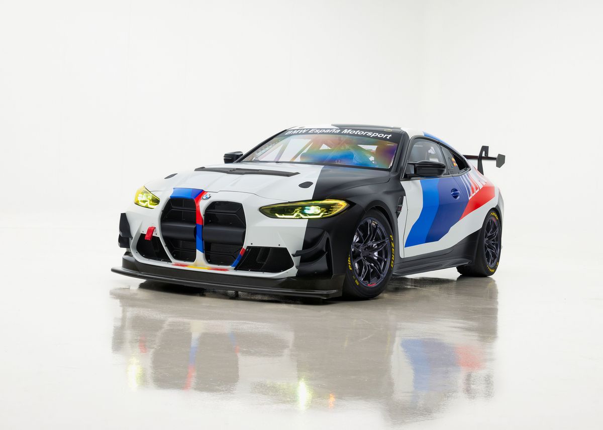 'BMW M4 GT4' Poster, picture, metal print, paint by Supri GTR | Displate