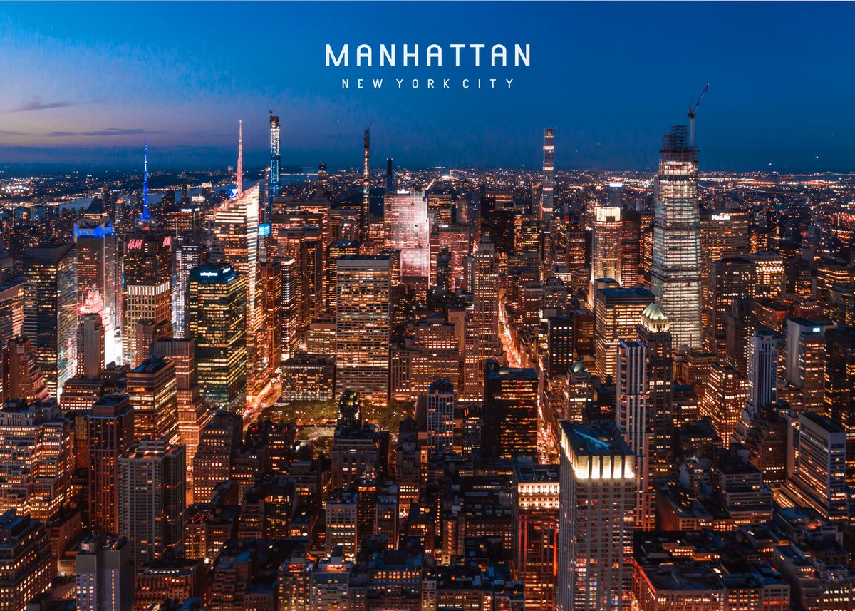 'Manhattan ' Poster, picture, metal print, paint by Explore Universe ...