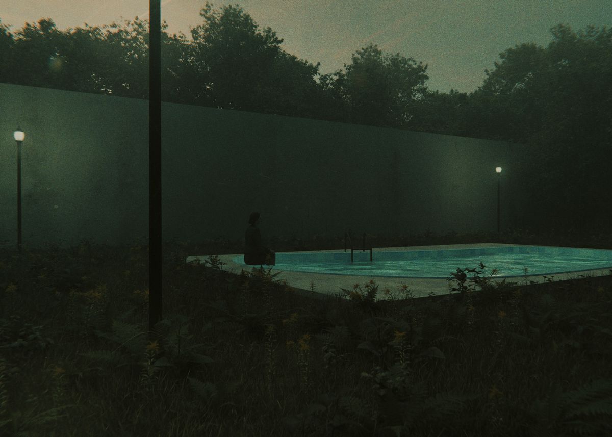 'Pool Back Scene 2 3D ' Poster, picture, metal print, paint by Irawan ...