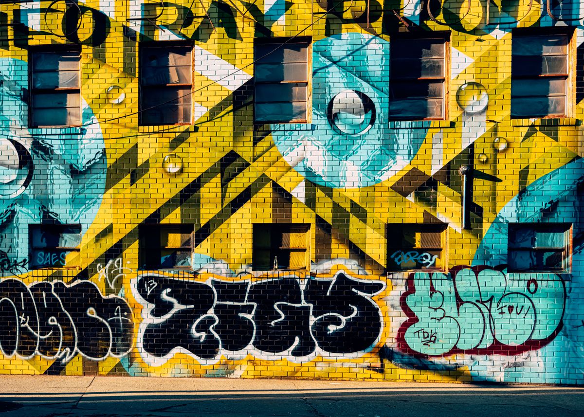 'NYC Street Art Graffiti' Poster, picture, metal print, paint by Planet ...