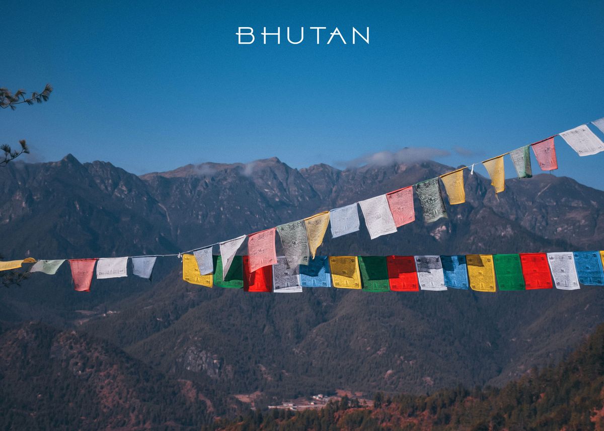 'Bhutan ' Poster, picture, metal print, paint by Famous City | Displate