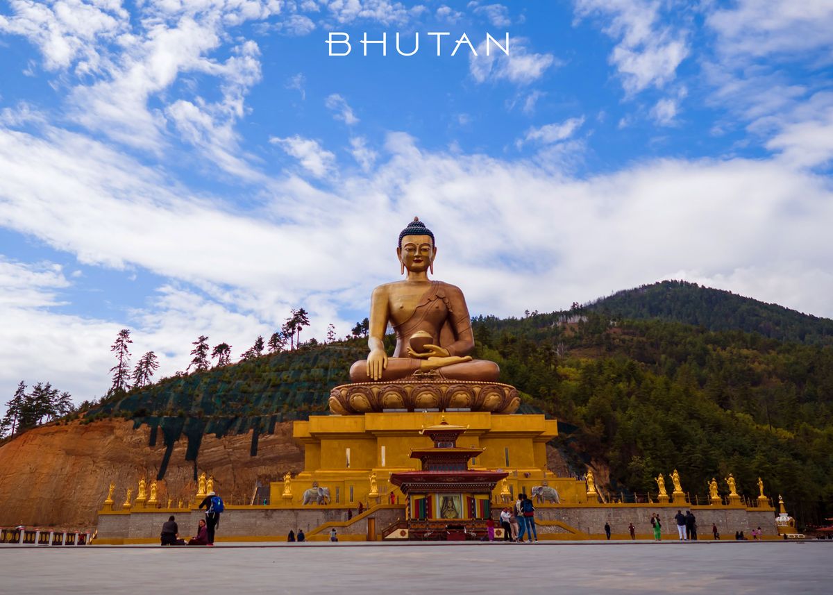 'Bhutan ' Poster, picture, metal print, paint by Famous City | Displate