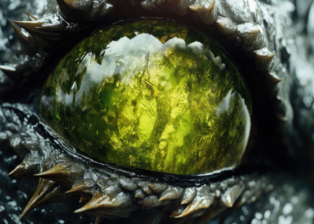 'Acid Dragon Glass Eye' Poster by Star | Displate