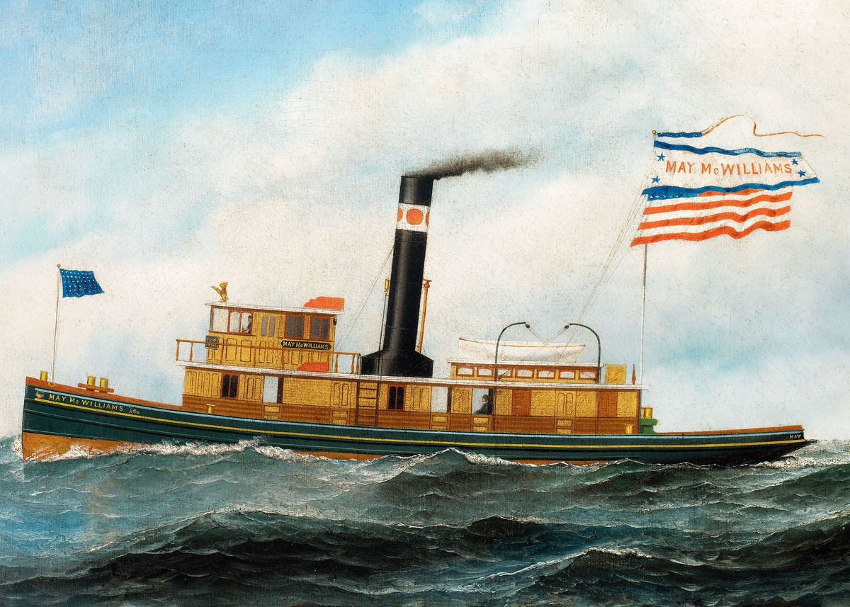 'The Ocean Going Tug 1895' Poster, picture, metal print, paint by Sloka ...