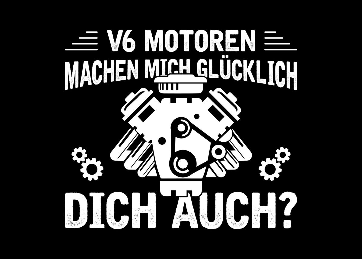 'Tuner Tuning German V6' Poster by Sebastian Wünsche | Displate
