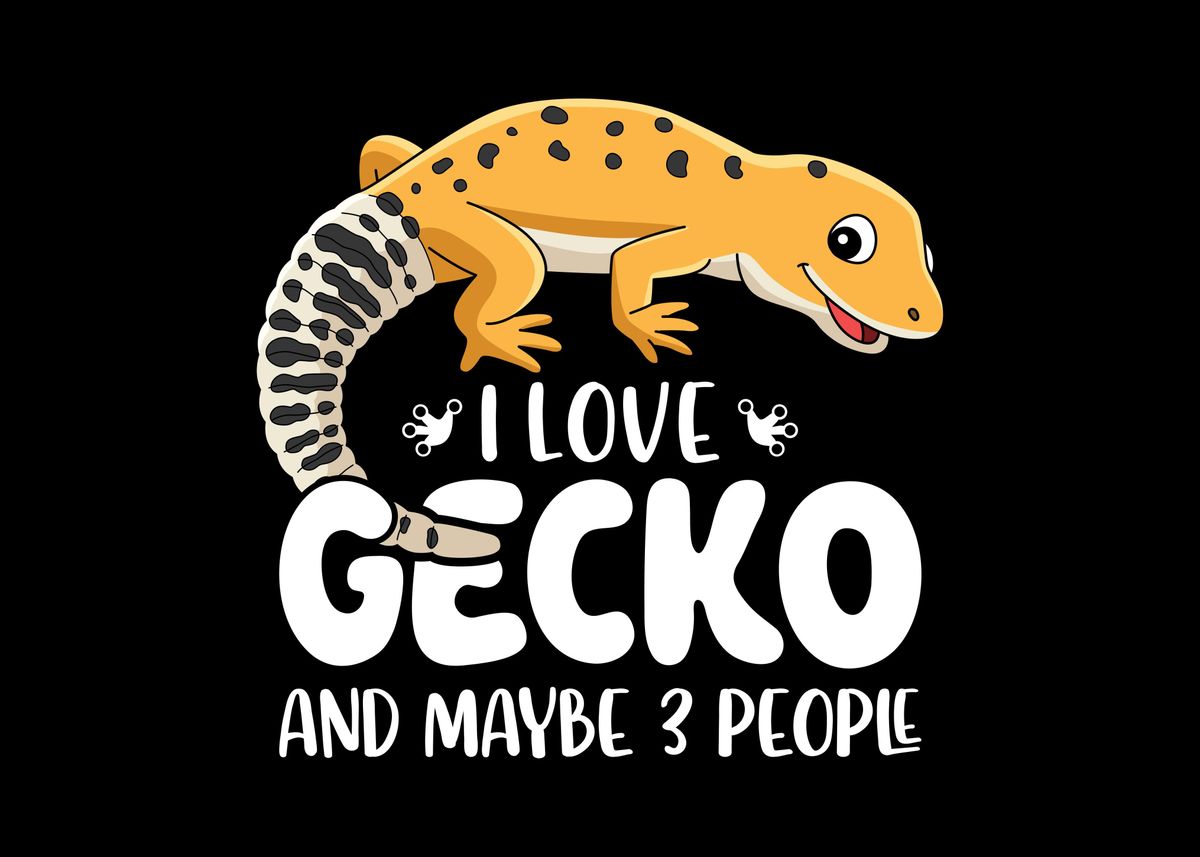 'Gecko' Poster, picture, metal print, paint by Sebastian Wünsche | Displate