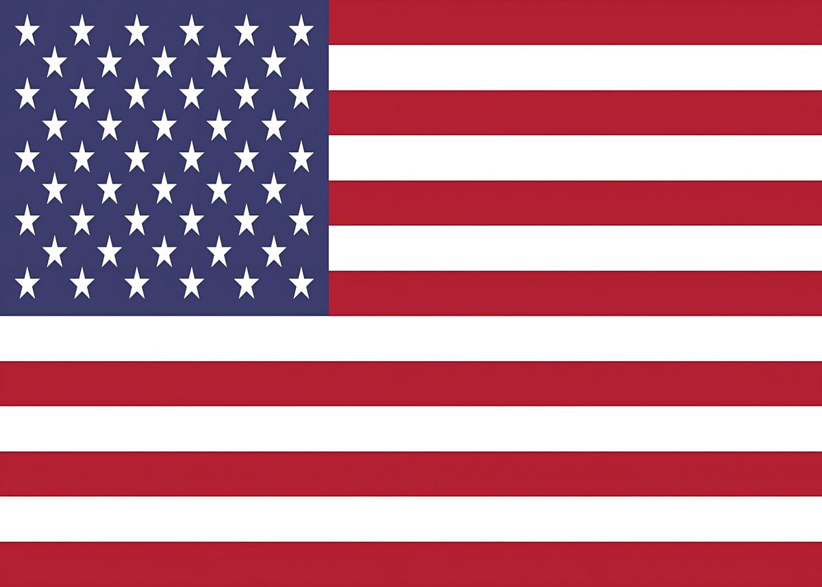 'flag of the united states' Poster, picture, metal print, paint by ...