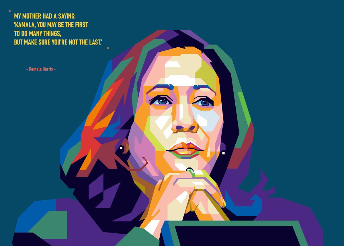 'Kamala Harris' Poster, picture, metal print, paint by Erick Sato ...