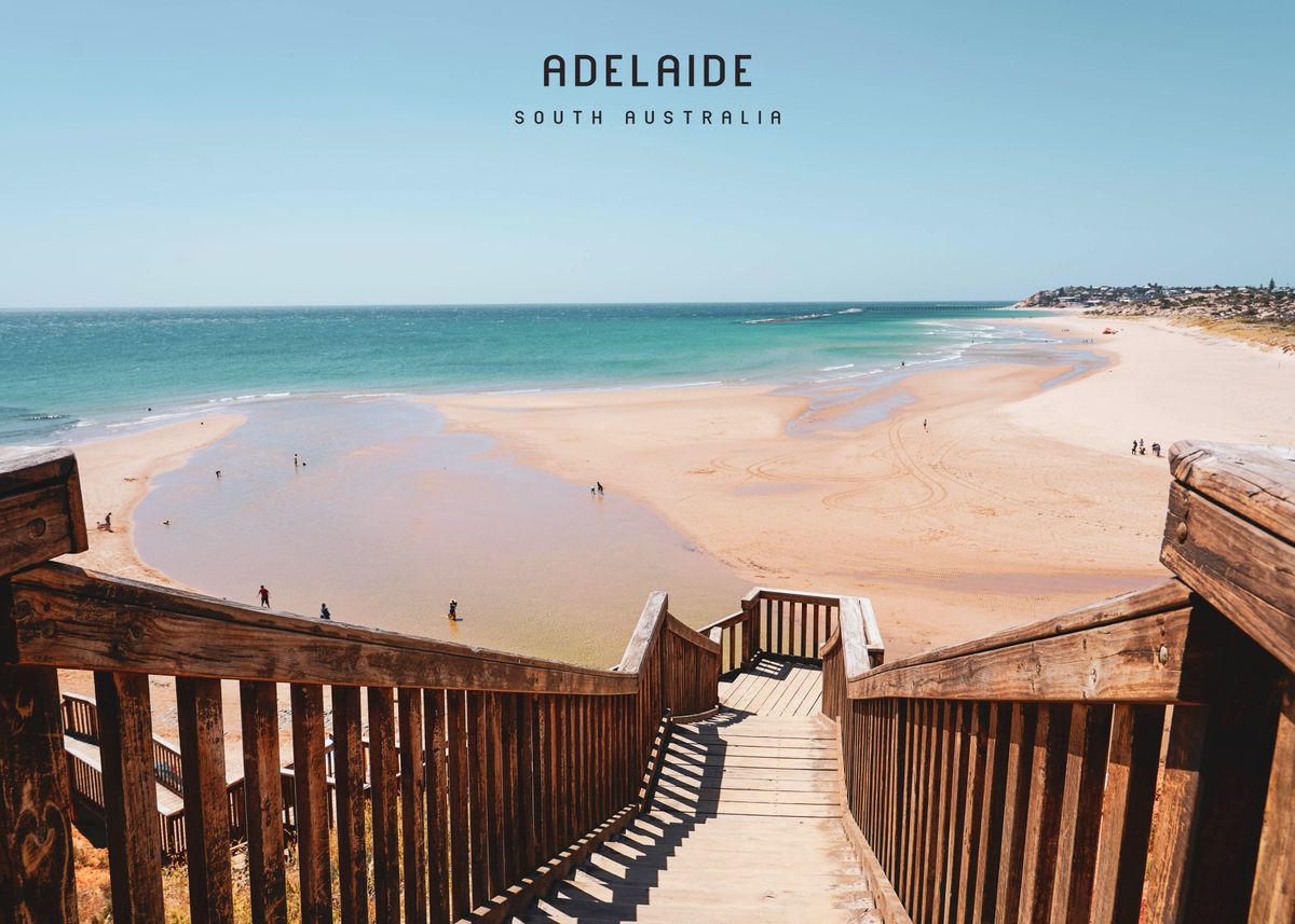 'Adelaide ' Poster, picture, metal print, paint by Famous City | Displate