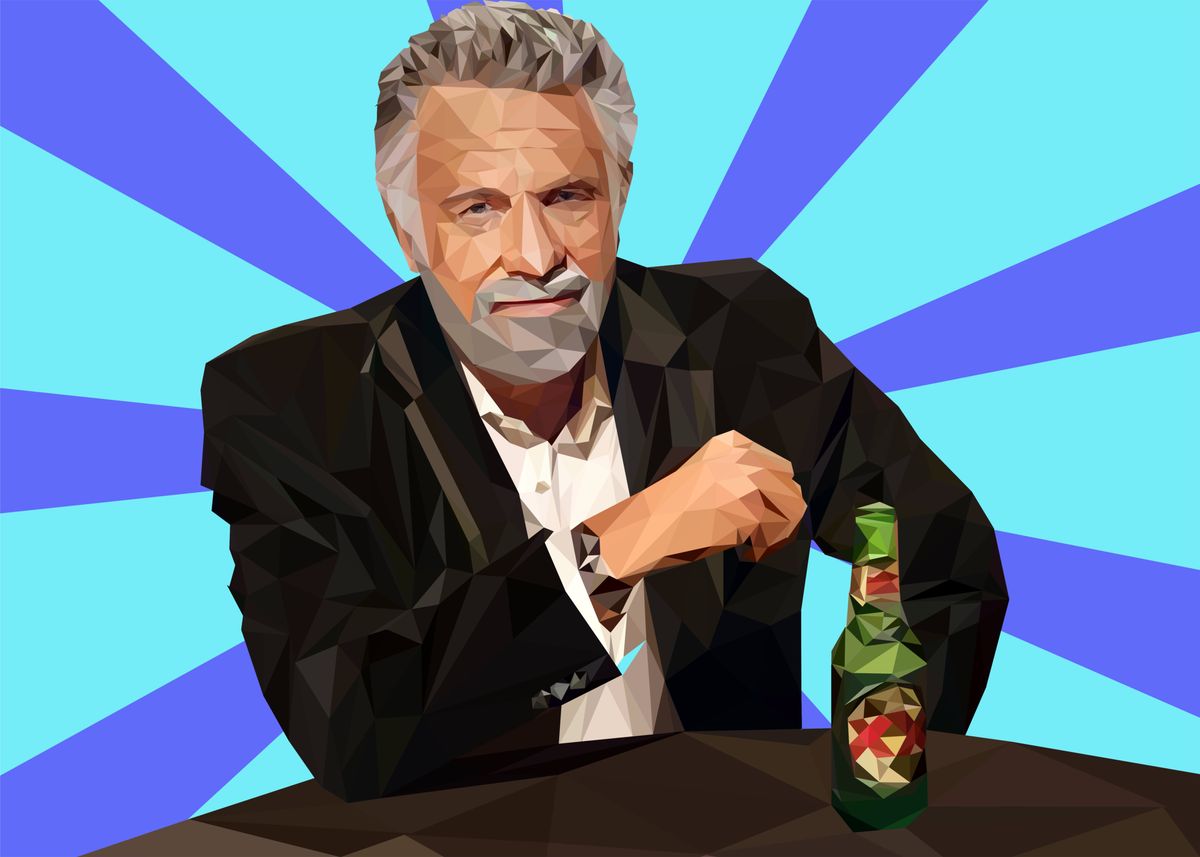 'most interesting man meme' Poster, picture, metal print, paint by ...