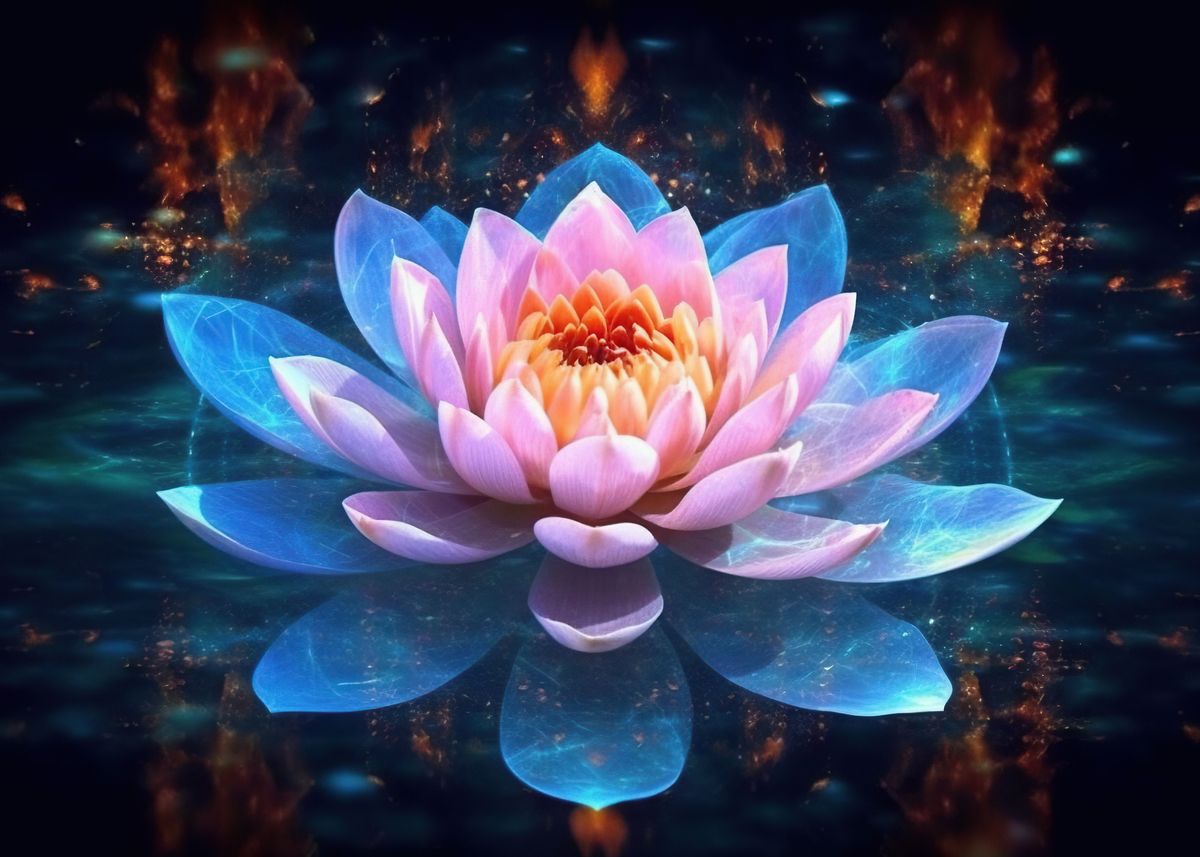 'Beautiful Lotus Flower' Poster, picture, metal print, paint by NowFak ...