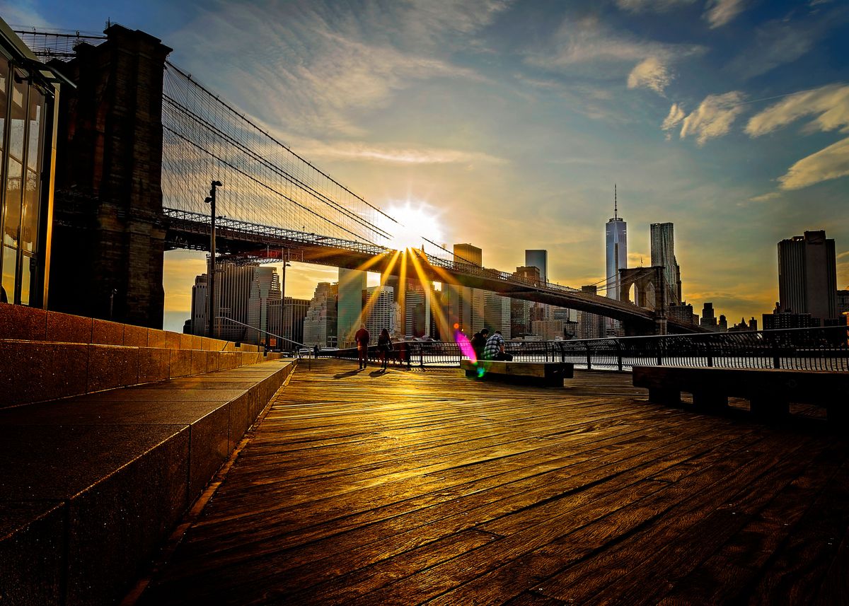 'Sunset Lower Manhattan' Poster by Planet Manhattan | Displate