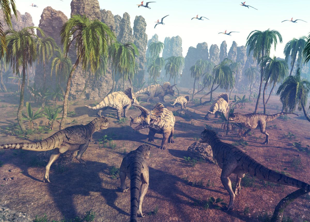 'Carnotaurus dinosaur ' Poster, picture, metal print, paint by Gigi Bgm ...