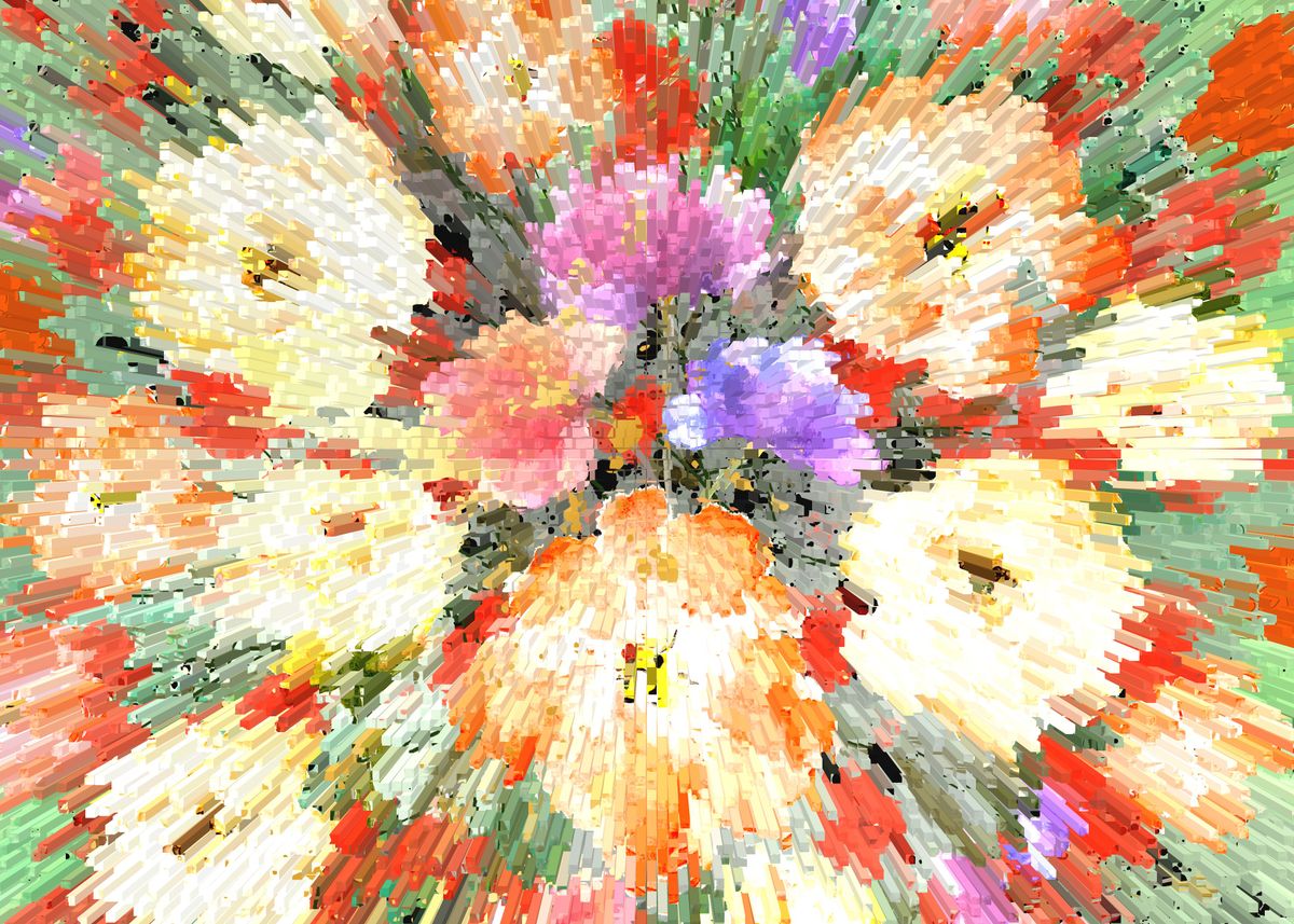 'California poppy explosion' Poster, picture, metal print, paint by Edy ...