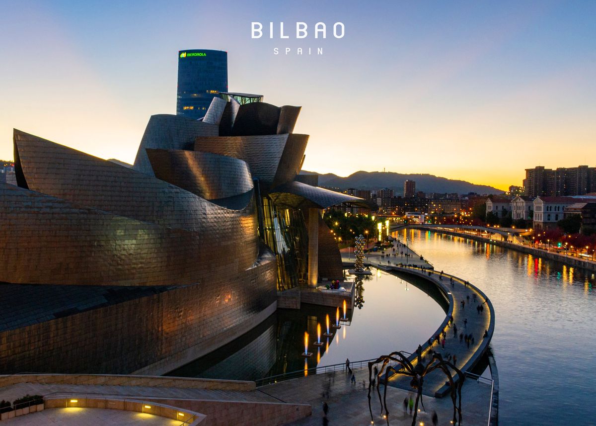 'Bilbao ' Poster, picture, metal print, paint by Famous City | Displate