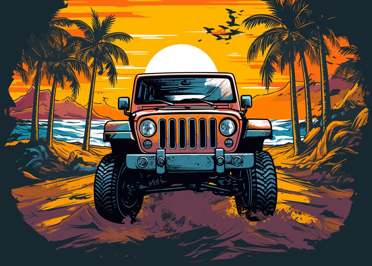 'Off road suv car ' Poster by Mobilunik | Displate