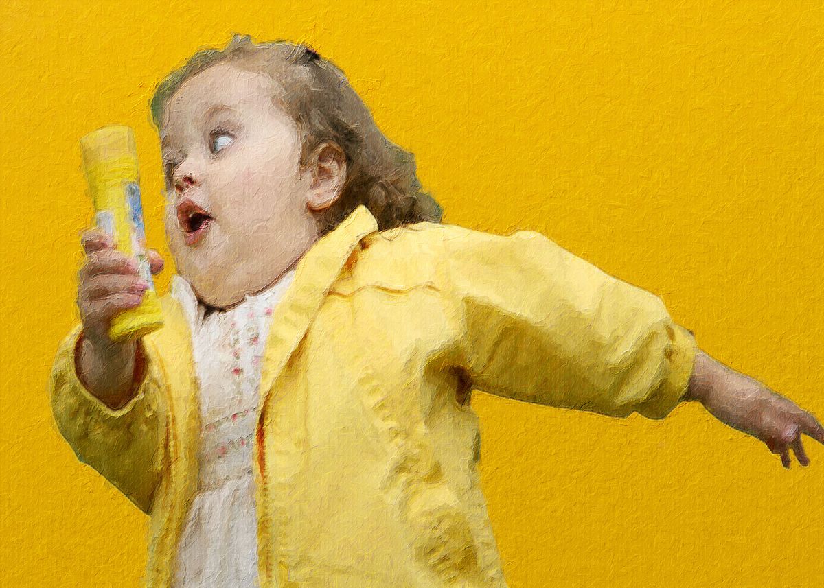 'Kid Meme' Poster, picture, metal print, paint by Meme Daily | Displate