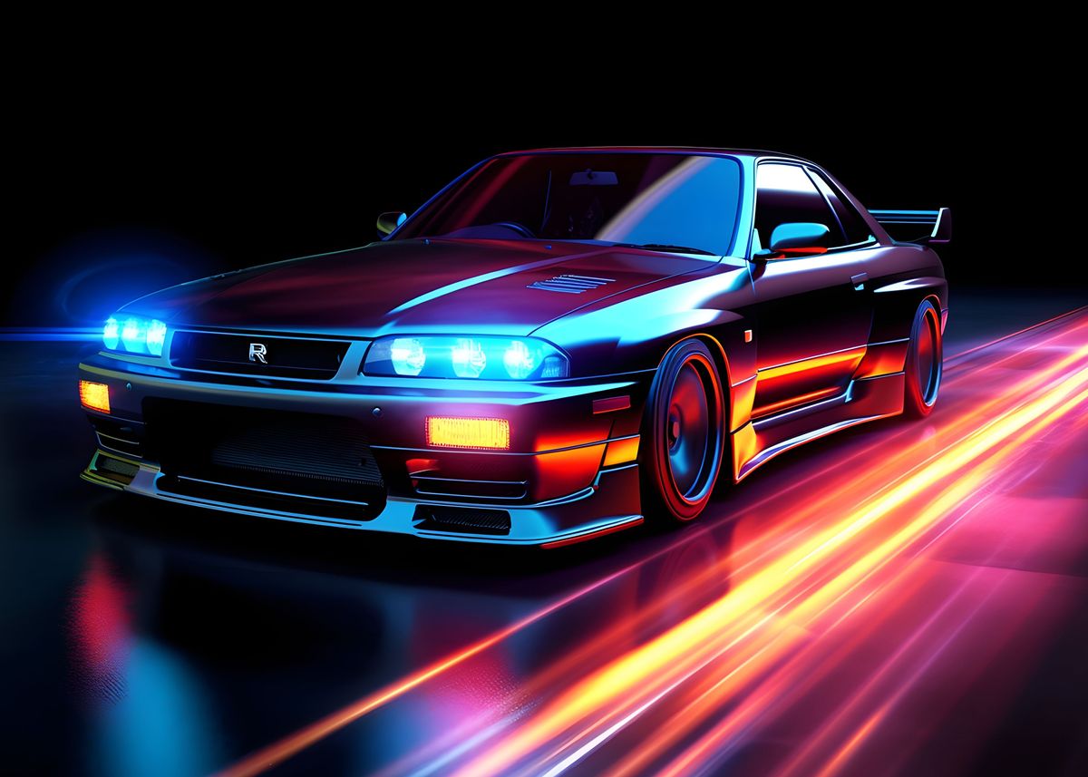 'Nissan Skyline R32' Poster, picture, metal print, paint by Zukato ...