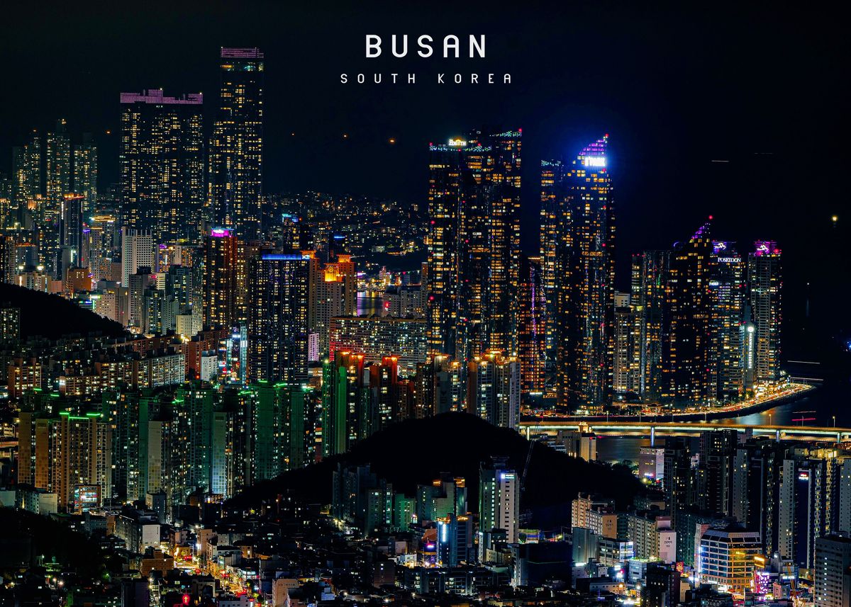'Busan ' Poster, picture, metal print, paint by Big City | Displate