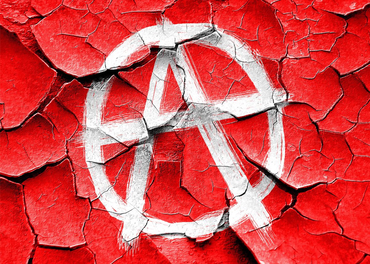 'Grungy Art Anarchy Symbol' Poster, picture, metal print, paint by Anil ...