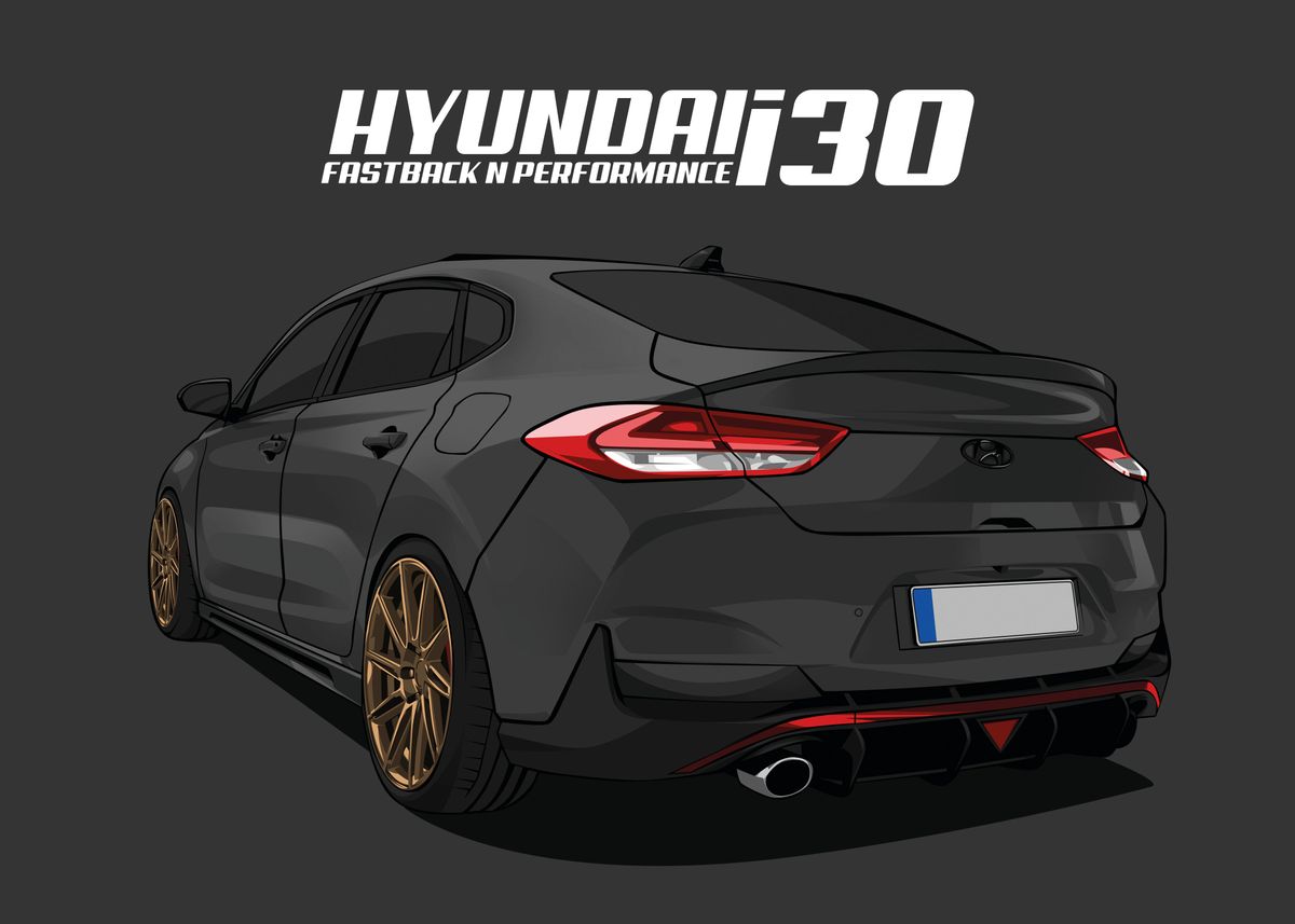 'Hyundai i30 Fastback N' Poster, picture, metal print, paint by capture ...