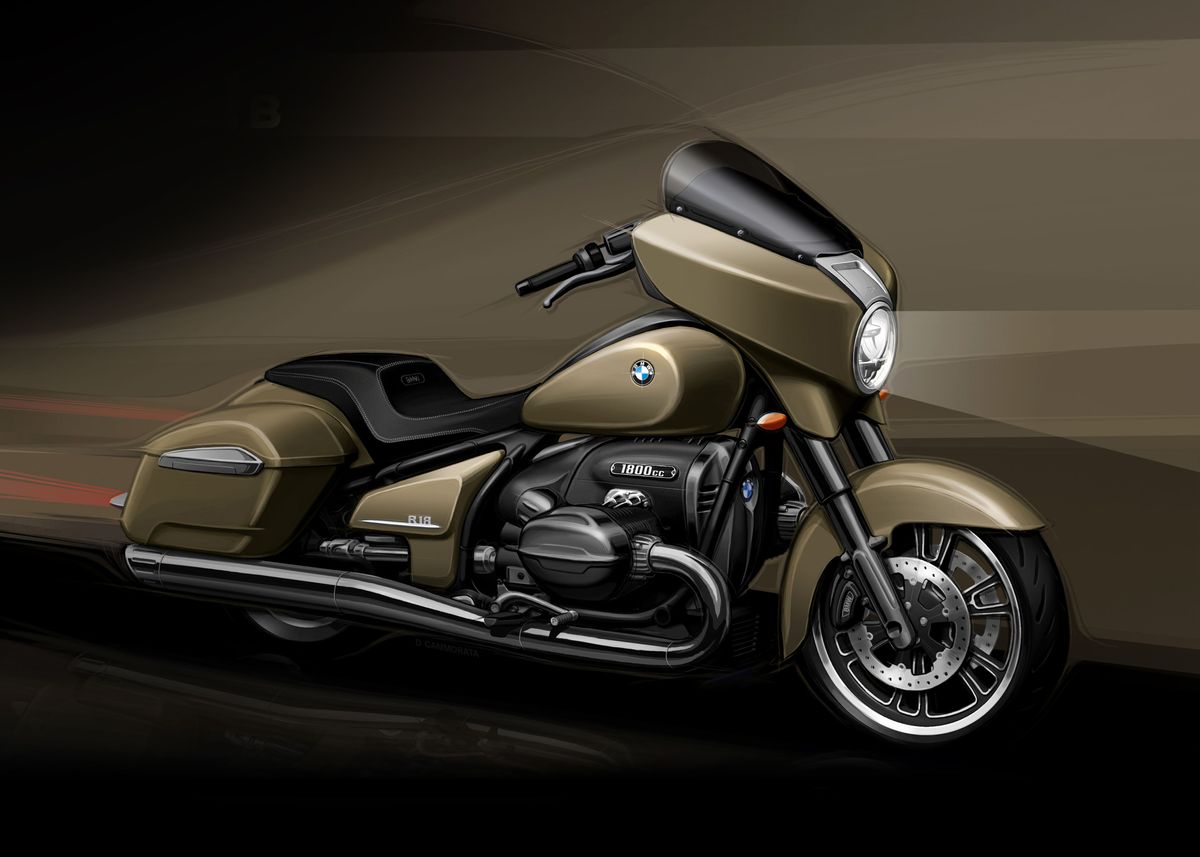 'BMW MOTORRAD R 18B' Poster, picture, metal print, paint by Flux Lab ...