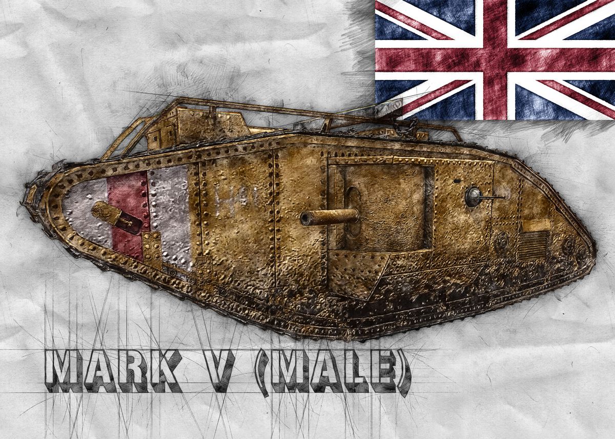 'Mark V Male' Poster, picture, metal print, paint by Pixxelworks ...