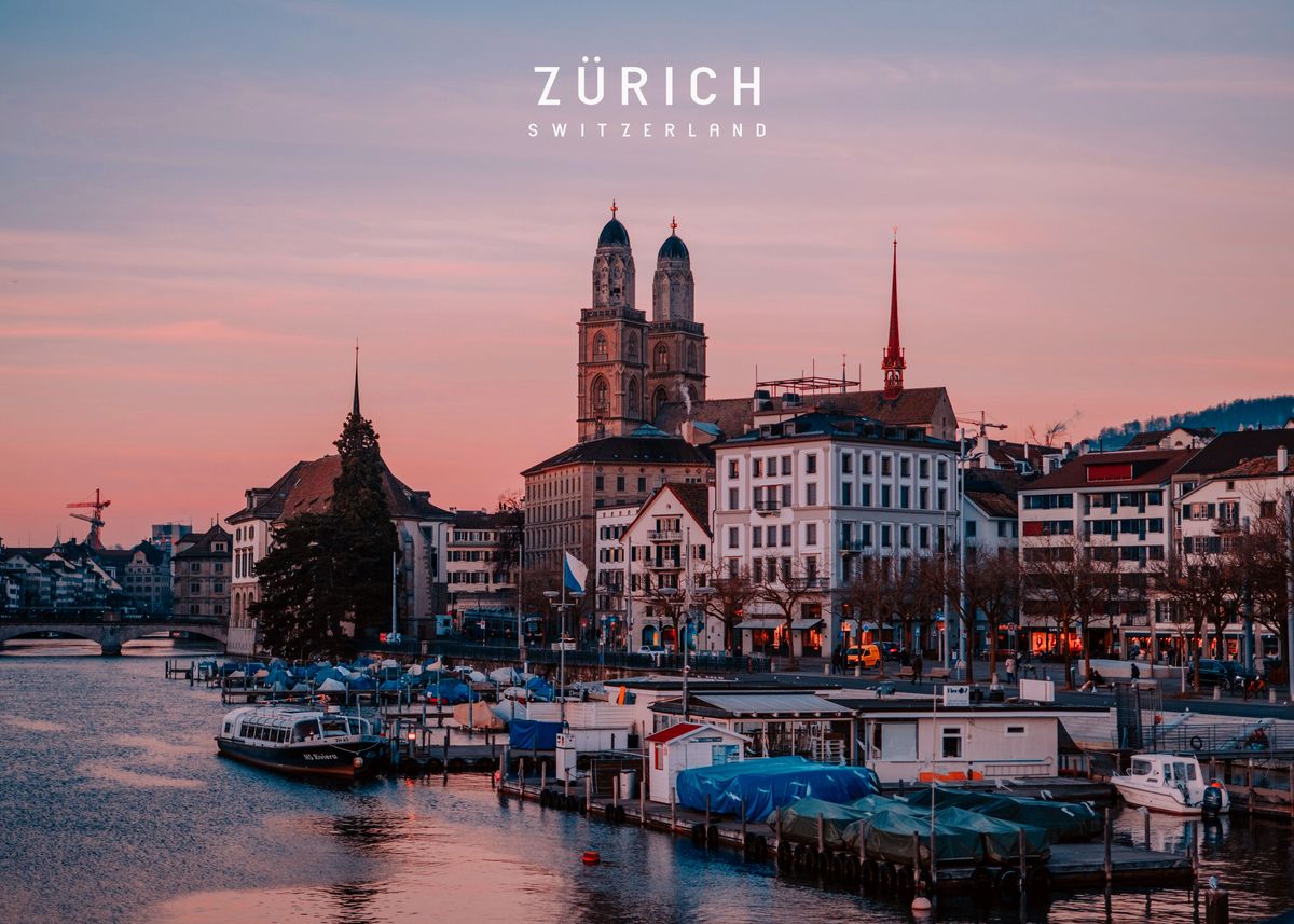 'Zurich' Poster, picture, metal print, paint by Big City | Displate