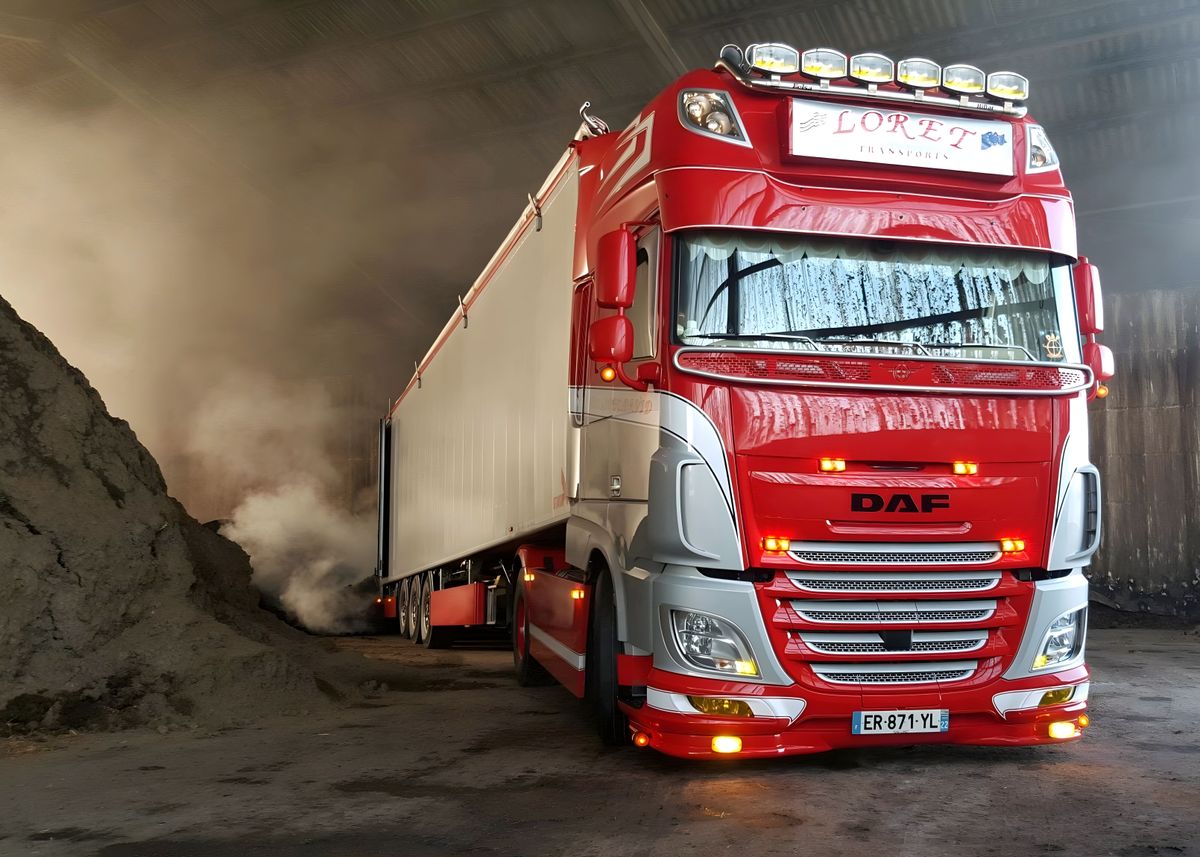 'Truck Daf' Poster, picture, metal print, paint by Sport Cars | Displate