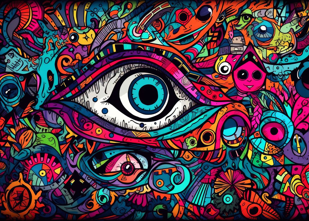 'Fractal Foresight' Poster, picture, metal print, paint by Michael ...