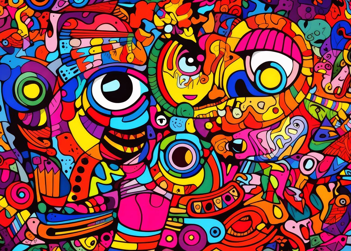 'Vibrant Visions' Poster, picture, metal print, paint by Michael ...