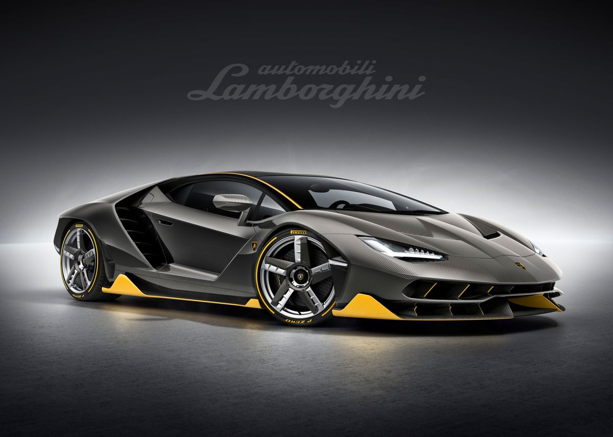 'LAMBORGHINI CENTENARIO' Poster, picture, metal print, paint by Flux ...