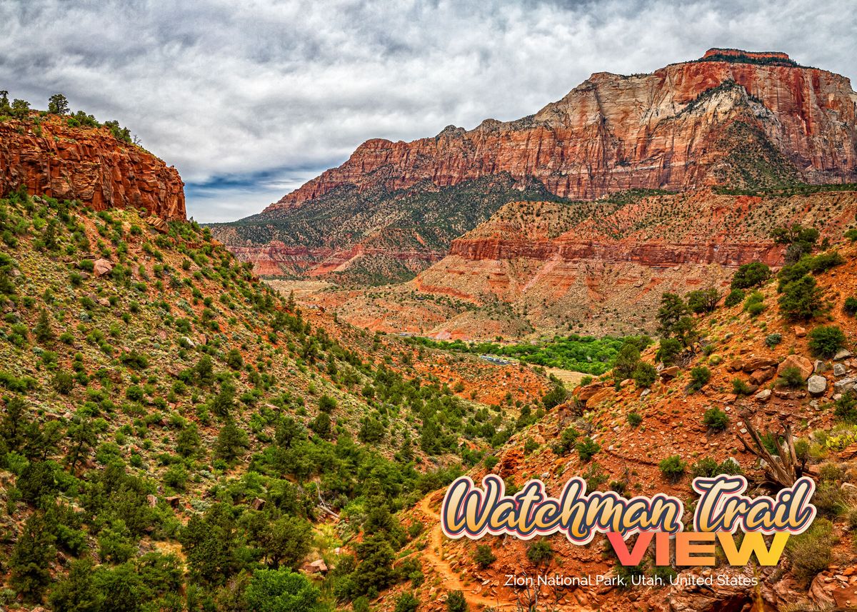 'Watchman Trail View Zion' Poster by Gestalt Imagery | Displate