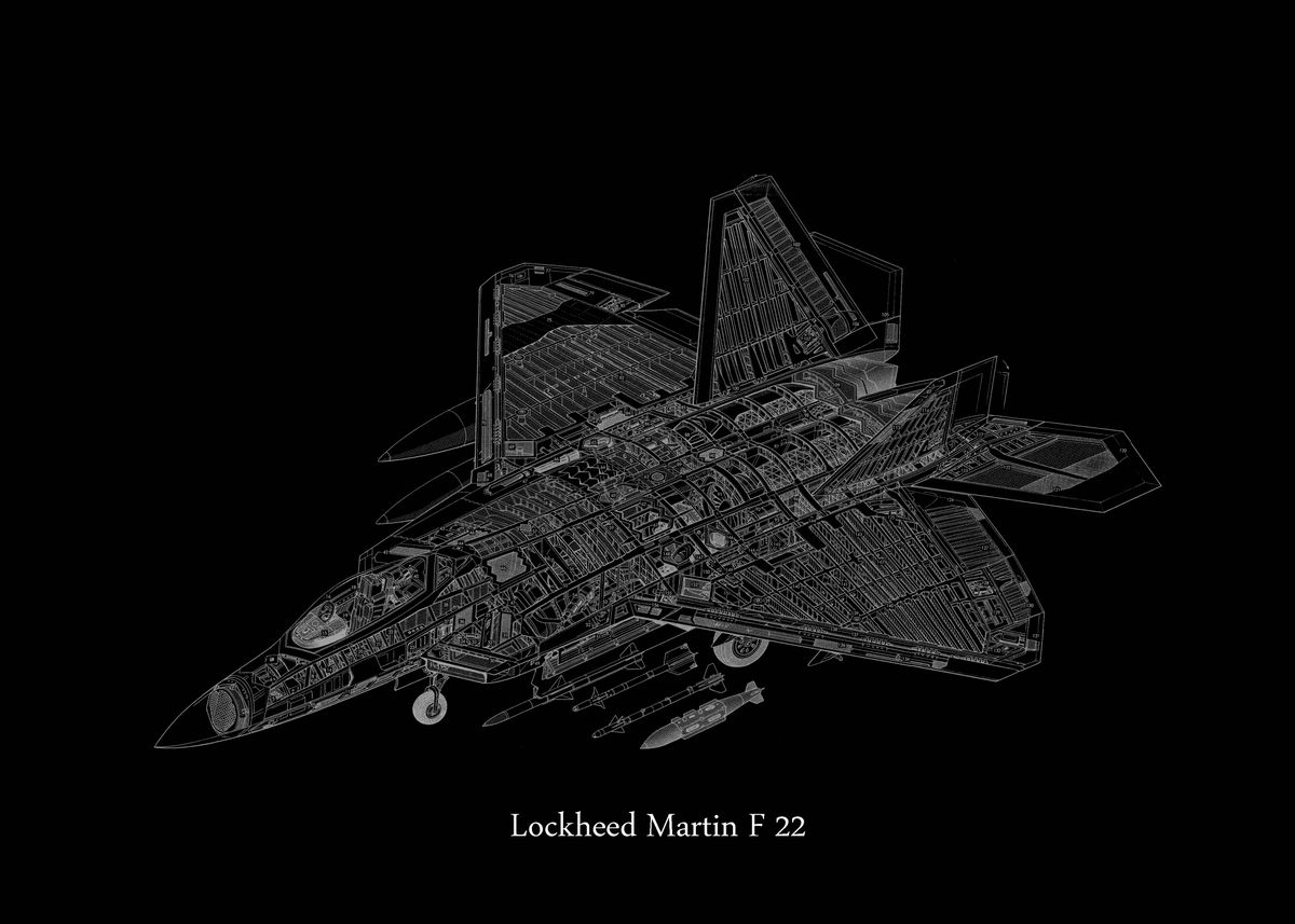 'Lockheed Martin F 22' Poster, picture, metal print, paint by Retal ...