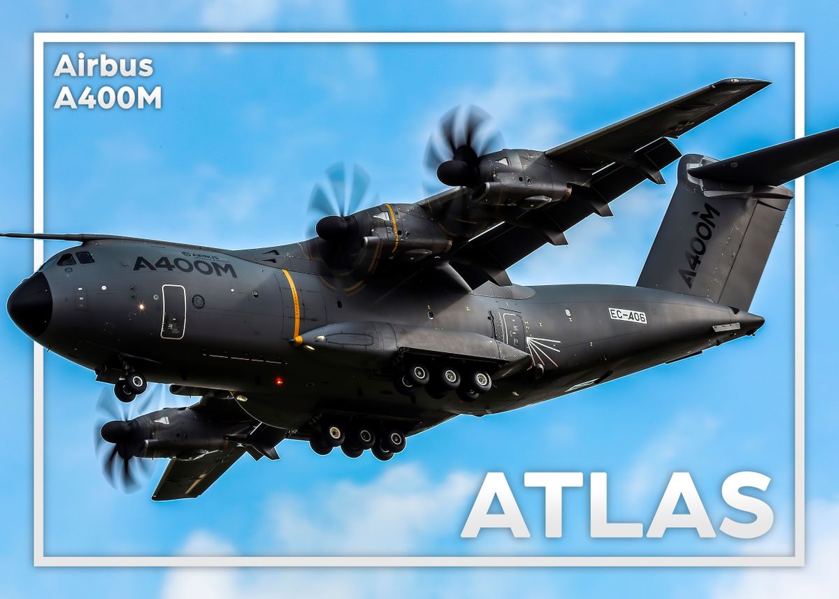 'A400M Atlas Cargo Aircraft' Poster, picture, metal print, paint by ...